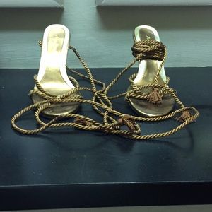 Anne Michelle | Shoes | Metallic Gold Heels | Poshmark